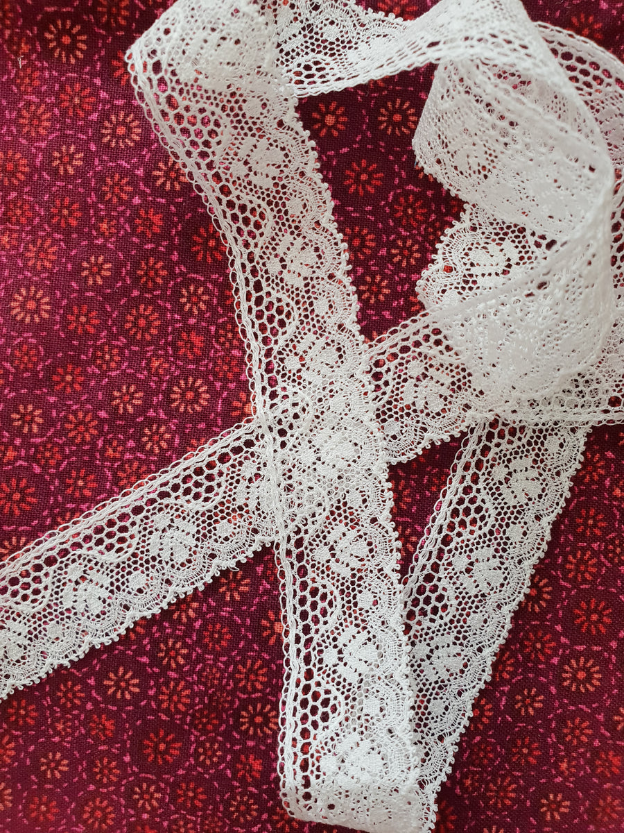Lace Edging Angel Lace design Ivory 18mm – Old School Stitches