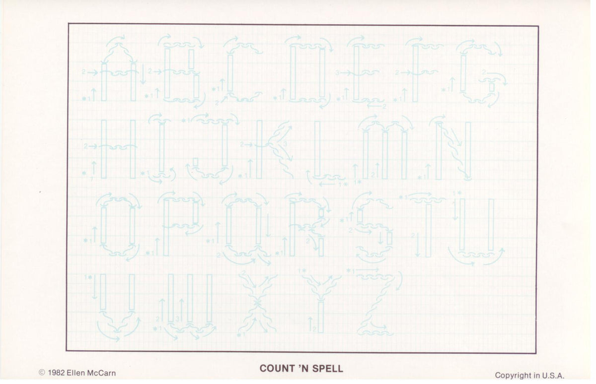 "Count 'n Spell" Smocking plate by Ellen McCarn – Old School Stitches